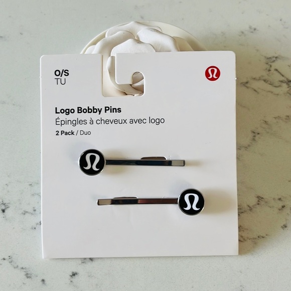 lululemon athletica | Accessories | Lululemon Black Logo Bobbypins ...